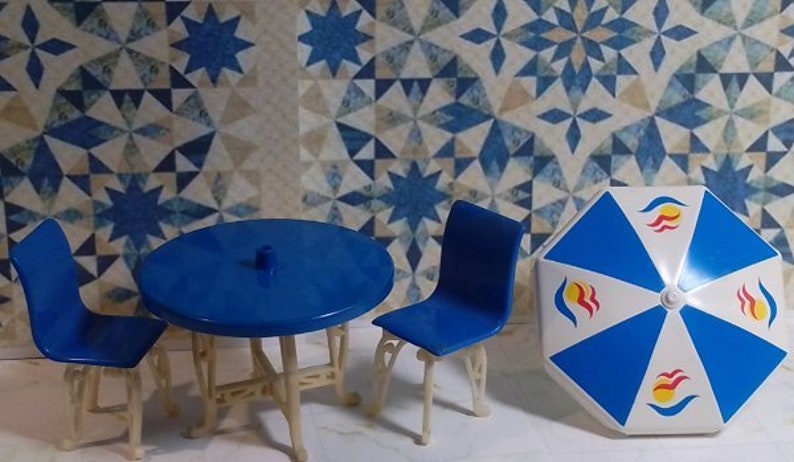 Plasco Dollhouse Patio Set-mcm Furniture-toy-vintage-1:16 - Etsy