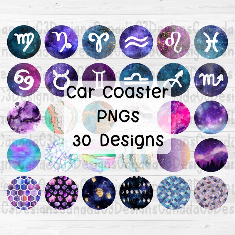 Zodiac Coaster - Etsy