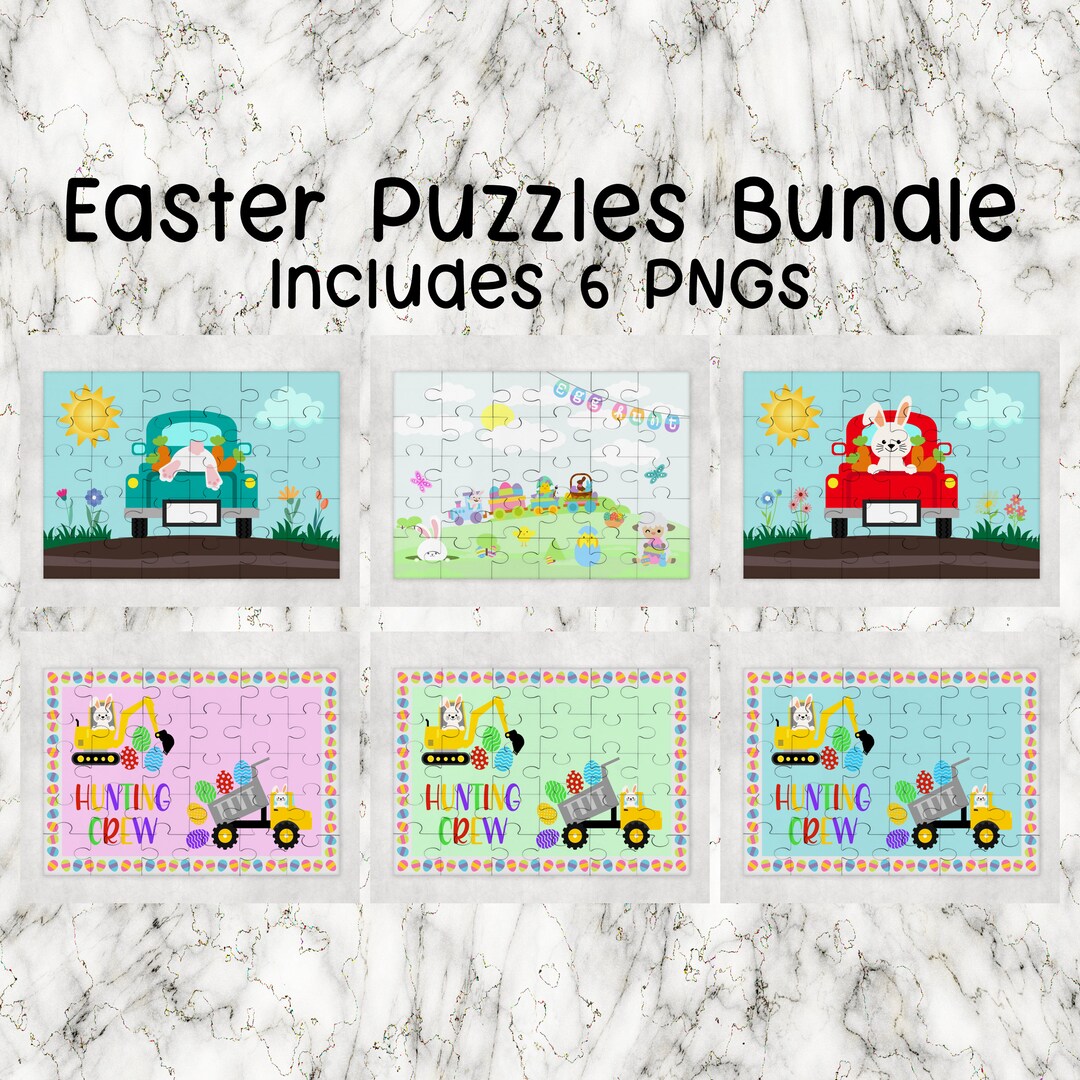 Easter Puzzle Sublimation PNG, Easter Sublimation, Easter Bunny ...