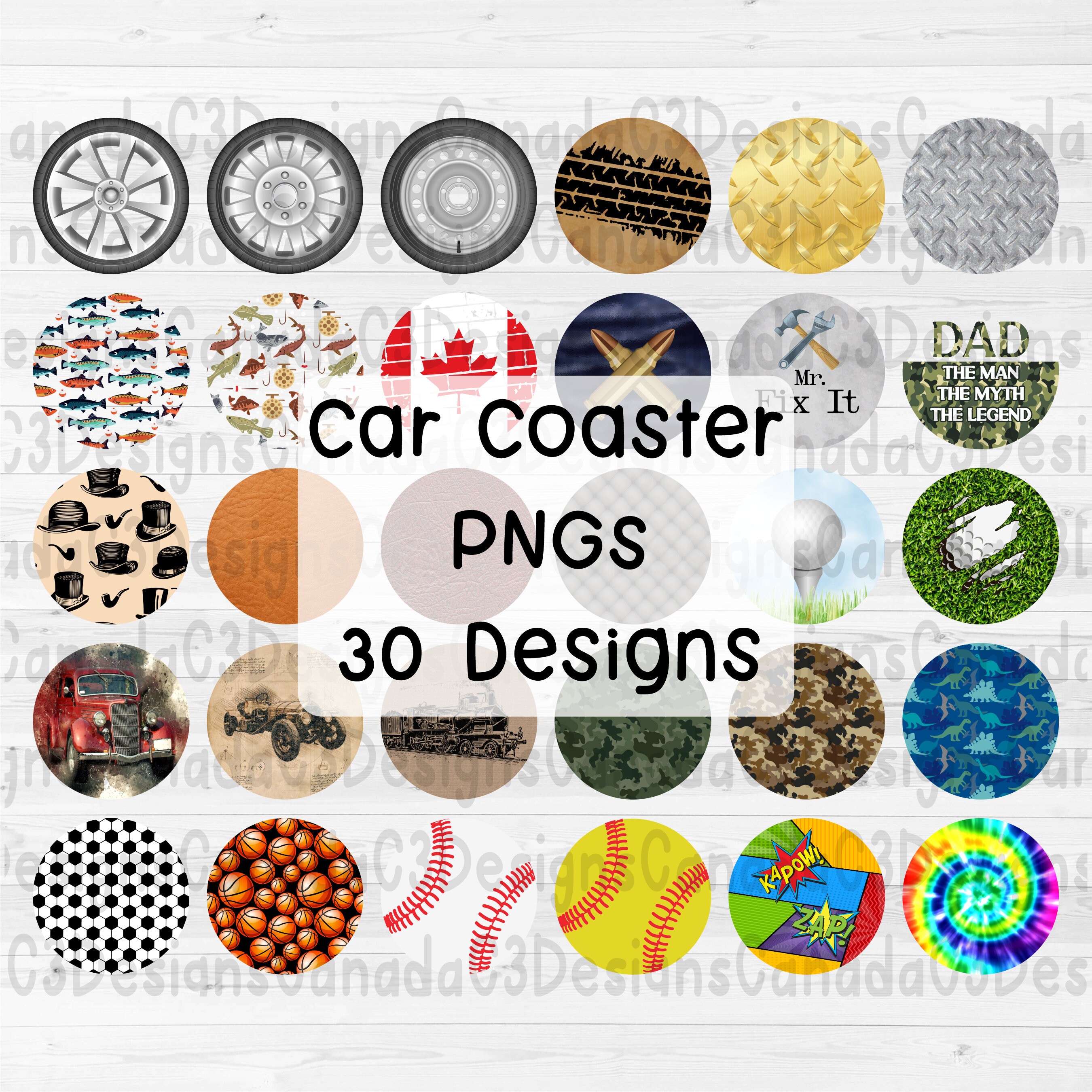 Car Coaster PNG, Car Coaster Sublimation, Car Coaster for Men, Car ...