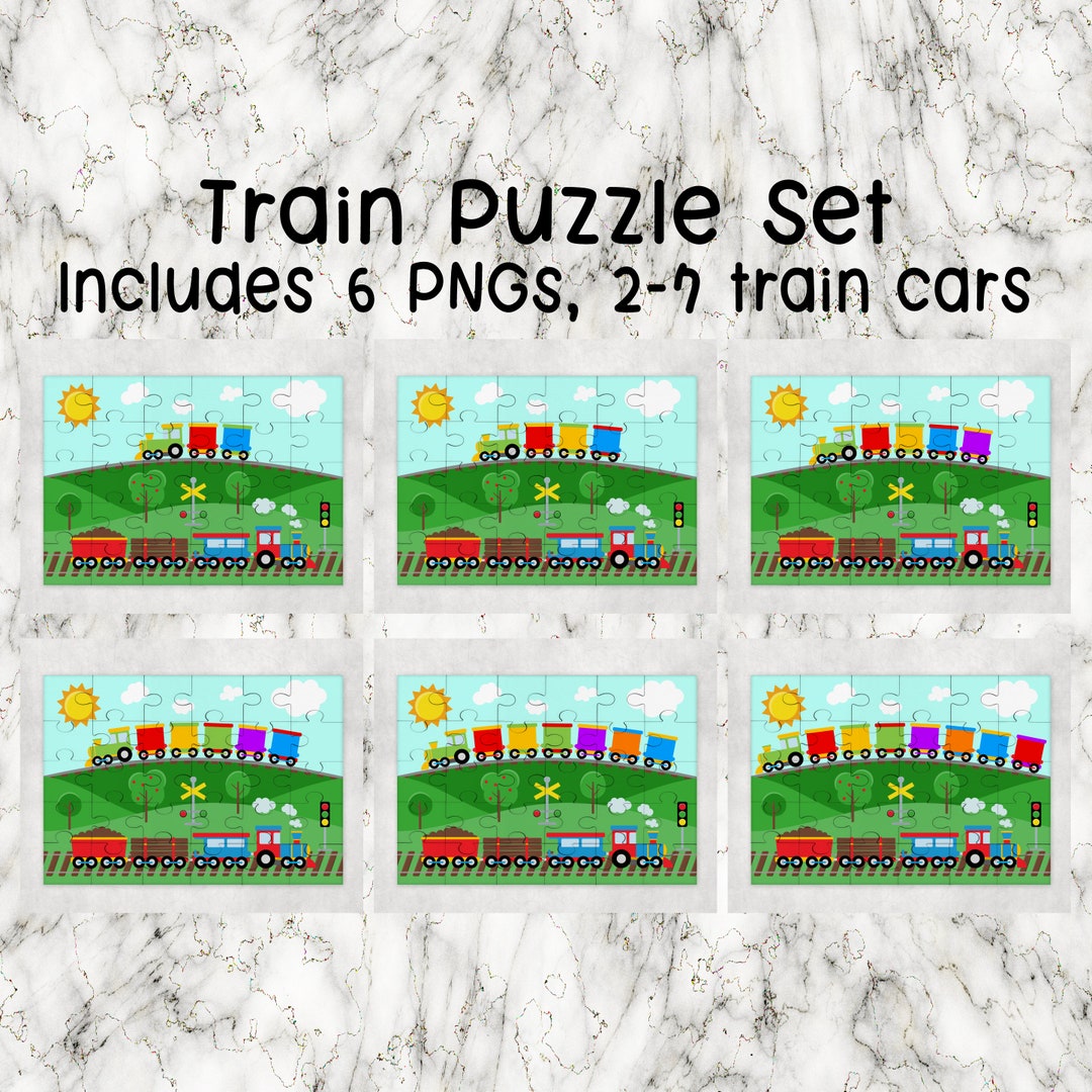 Train Puzzle Sublimation PNG, Kids Puzzle Sublimation, Kids Puzzle PNG ...