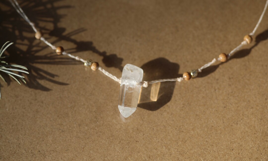 Grace Rock Crystal Macrame Talisman/choker Necklace Talisman Necklace ...