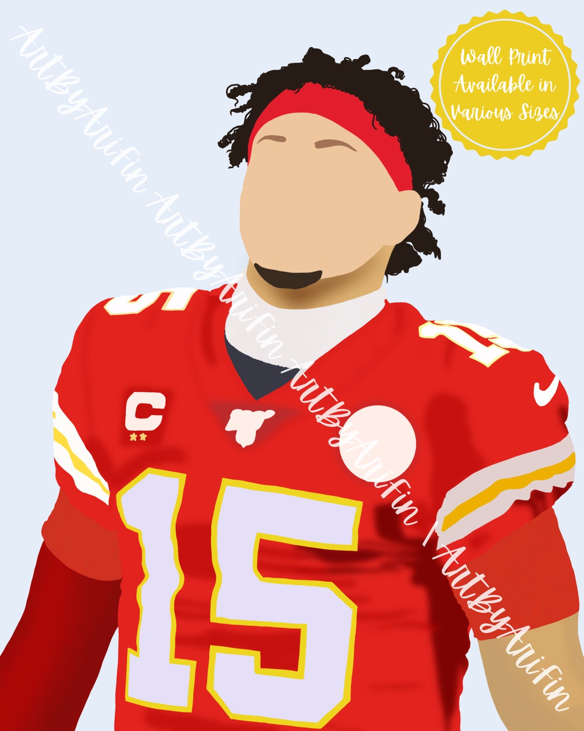 Patrick Mahomes Wall Art | Downloadable Print | Kansas City Chiefs Wall ...