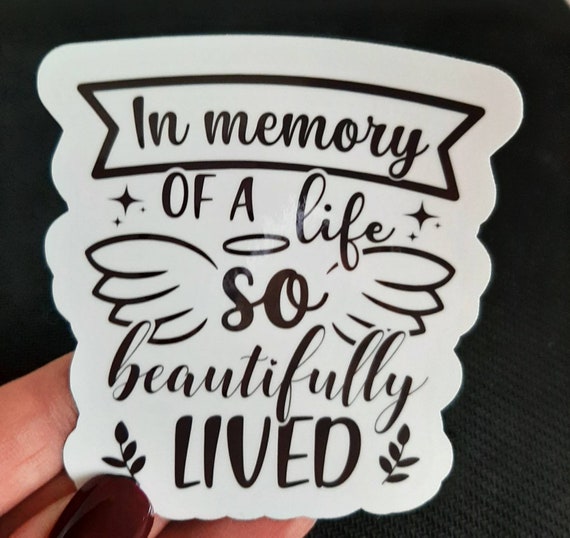In Memory of Sticker - Etsy