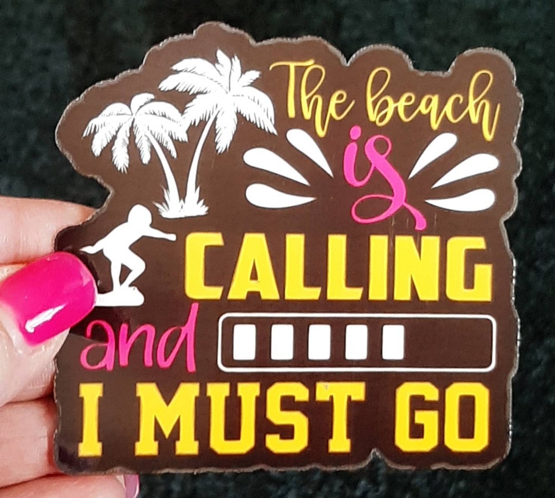 The Beach is Calling Sticker - Etsy