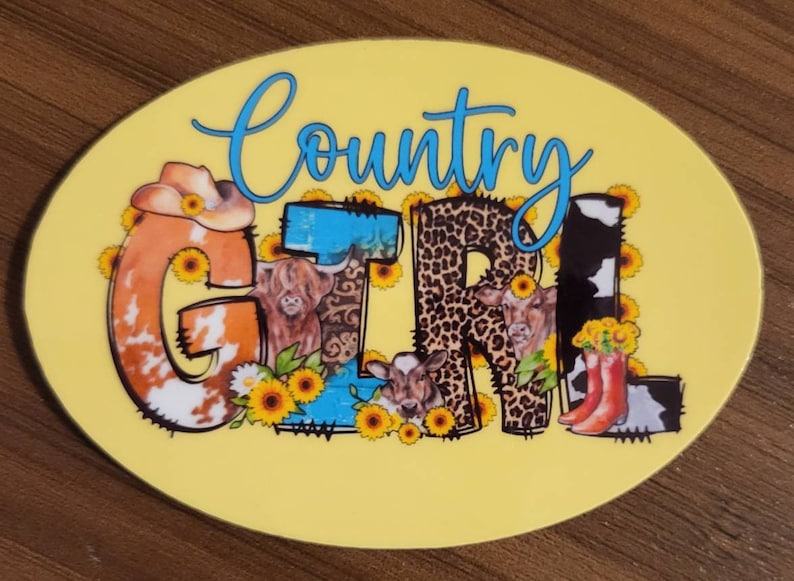 Country Girl Sticker - Etsy