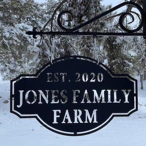 Custom Farmhouse Wall Decor, Hanging Farm Sign, Outdoor Garden Decor ...