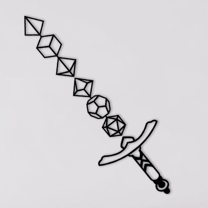 Dice Sword Svg - Etsy