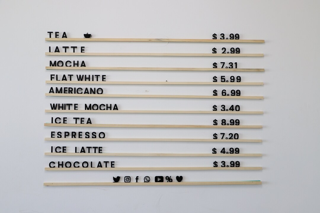Wall Mounted Menu Board, Wood Letter Board, Changeable Letter Board ...
