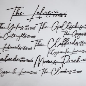 Personalized Family Name Metal Sign, Custom Wedding-anniversary Gift ...