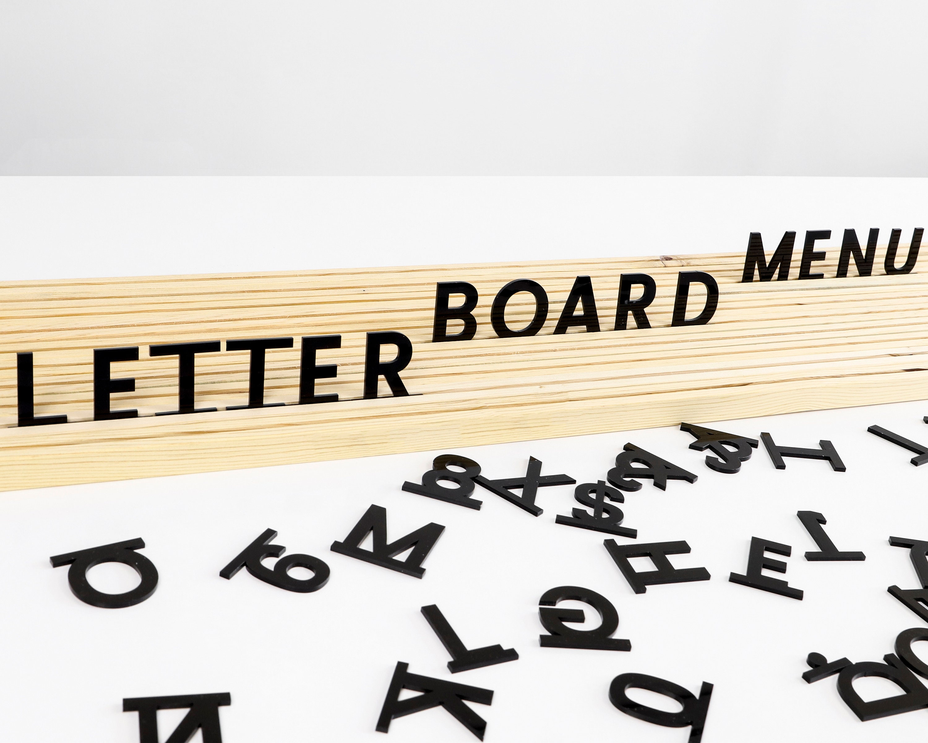Changeable Letter Board: Wood Cafe Menu Sign With 434 Letters - Etsy