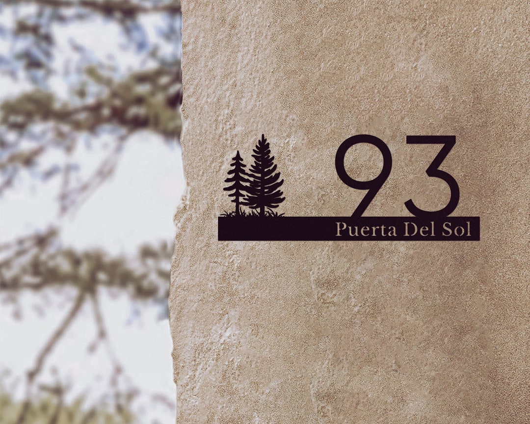 Custom Metal House Numbers, Mountain House Adress Sign, Handmade Design ...