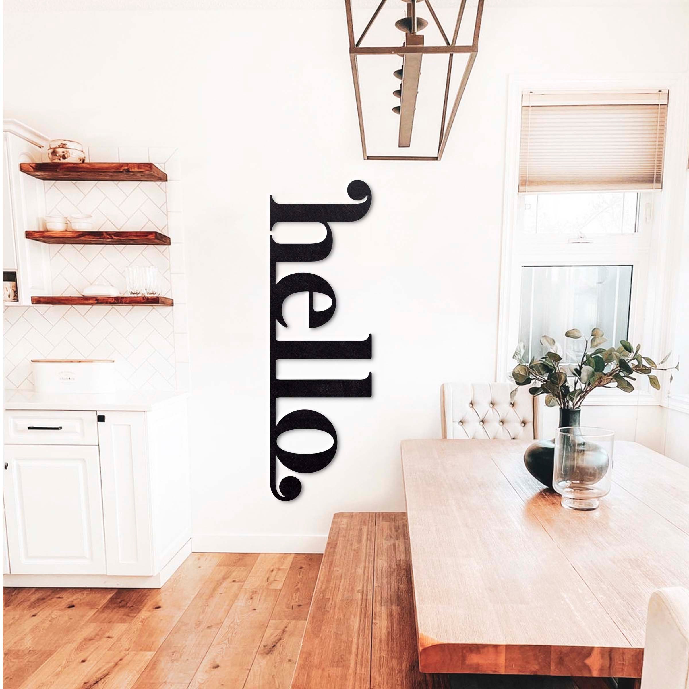 Hello Metal Sign Front Porch Wall Art Hello Metal Wall Art - Etsy