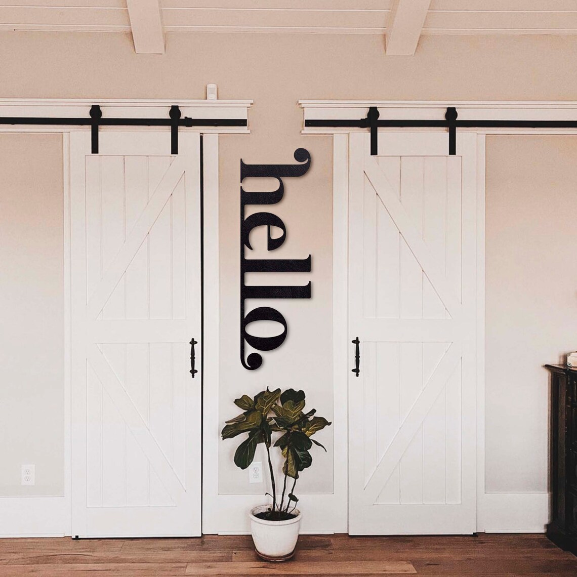Hello Metal Sign Front Porch Wall Art Hello Metal Wall Art - Etsy