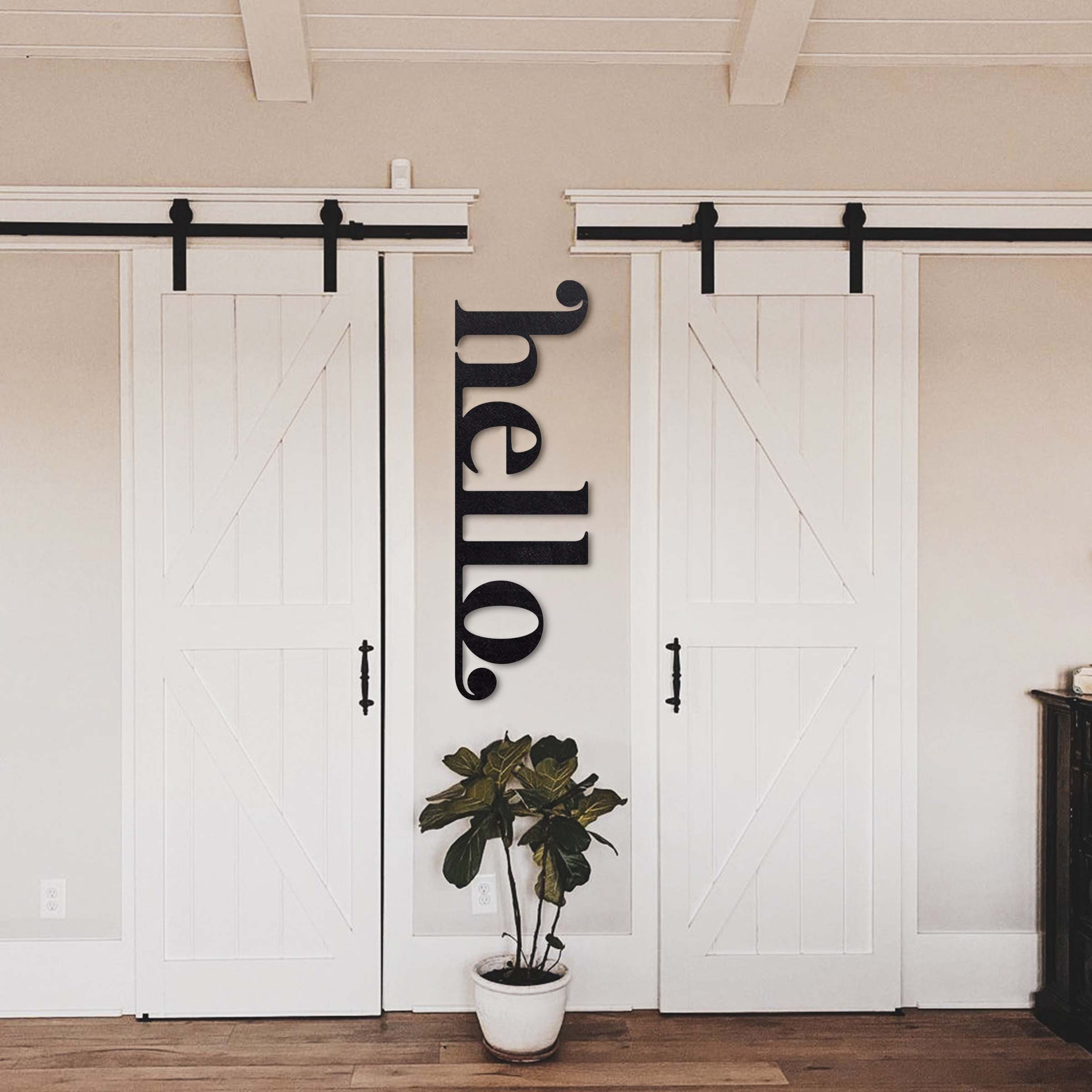 Hello Metal Sign Front Porch Wall Art Hello Metal Wall Art - Etsy