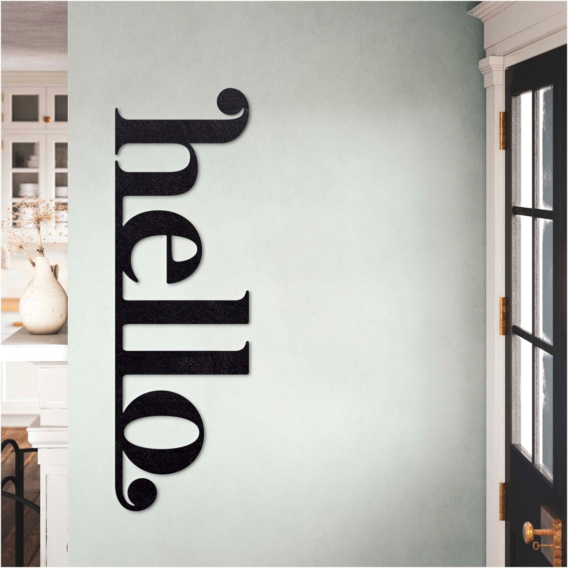 Hello Metal Sign Front Porch Wall Art Hello Metal Wall Art - Etsy