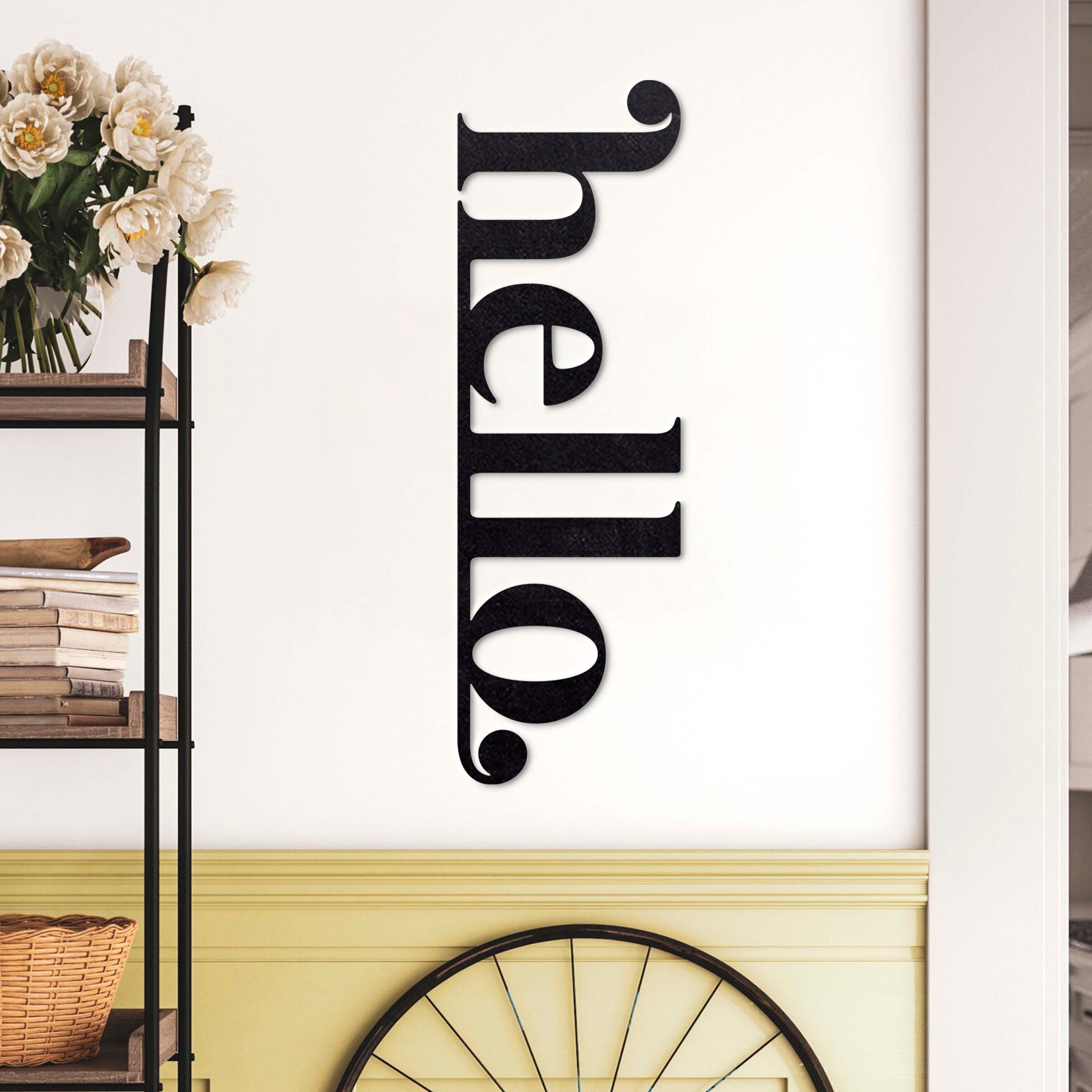 Hello Metal Sign Front Porch Wall Art Hello Metal Wall Art - Etsy