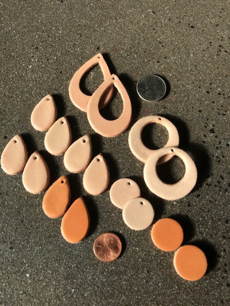 20 Pairs Earring Blanks Leather in Assorted Shapes Earring - Etsy
