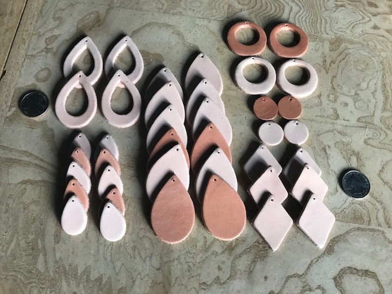 20 Pairs Earring Blanks Leather in Assorted Shapes Earring - Etsy