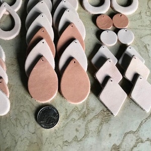 20 Pairs Earring Blanks Leather in Assorted Shapes, Earring Blanks ...