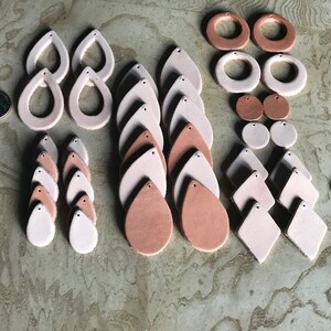 20 Pairs Earring Blanks Leather in Assorted Shapes, Earring Blanks ...