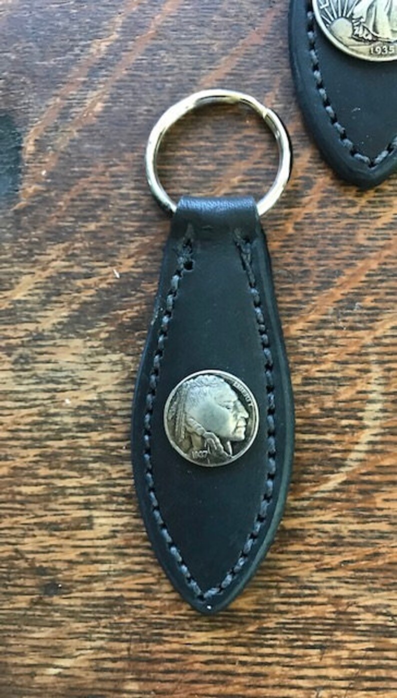Leather Keychains With Assorted Conchos, Fathers Day Gift, Keychains ...