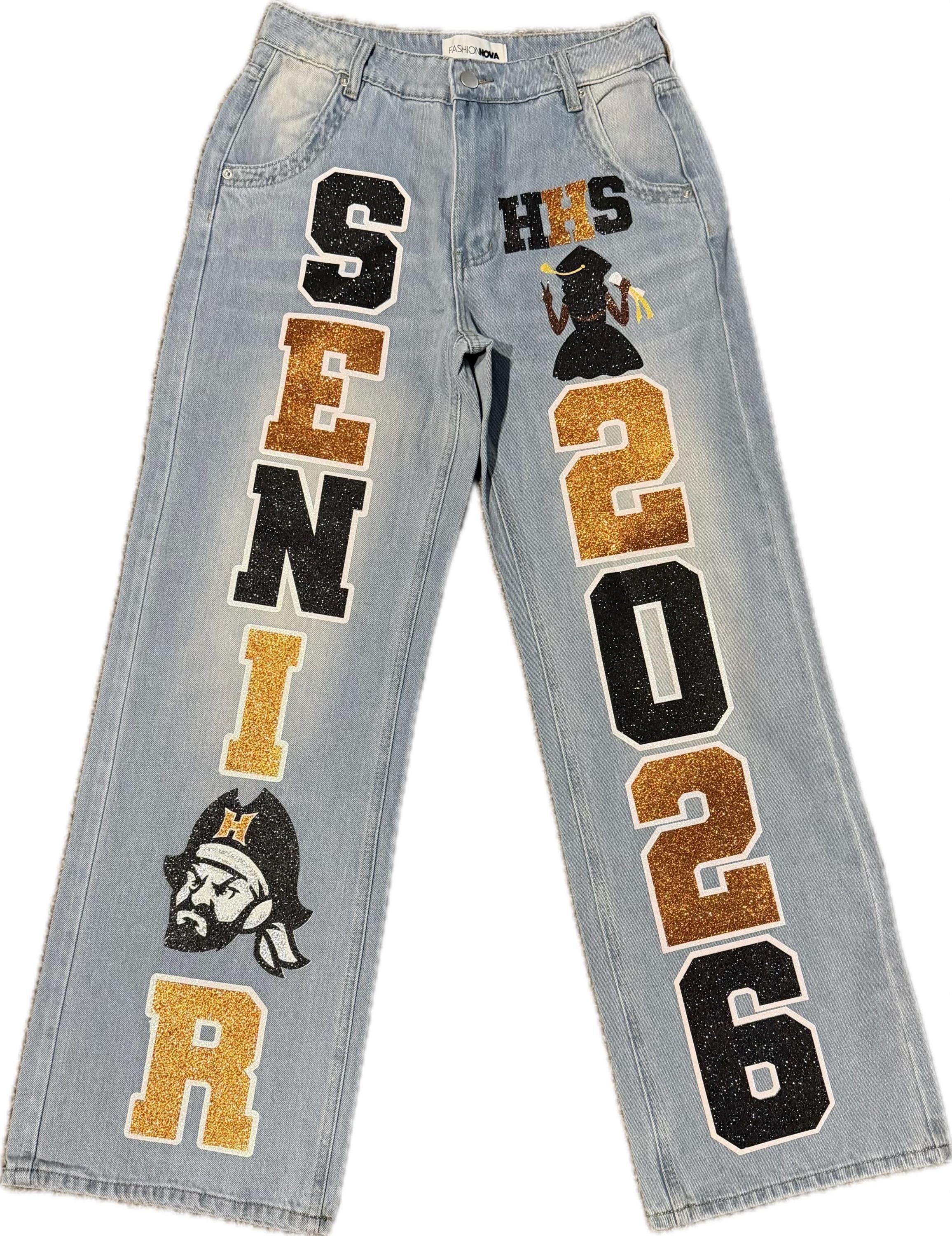 Custom Senior Outfit Set – Personalized Graduation Corset & Jeans ...