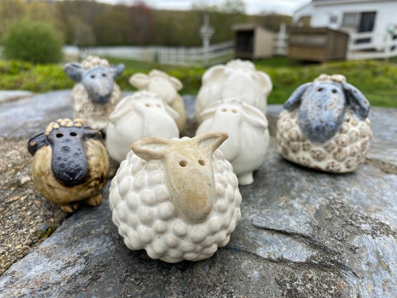 Ceramic Sheep Figurine Cute Handmade Sheep Lover Gift Proceeds Help ...