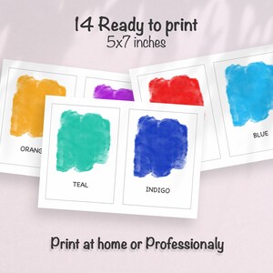 28 Color Learning Cards for Children • Educational Montessori ...