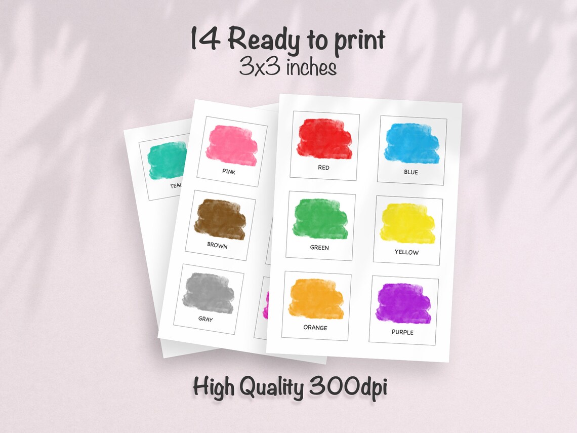 28 Color Learning Cards for Children • Educational Montessori ...