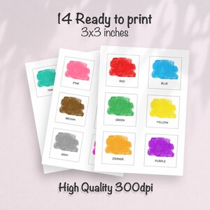 28 Color Learning Cards for Children • Educational Montessori ...