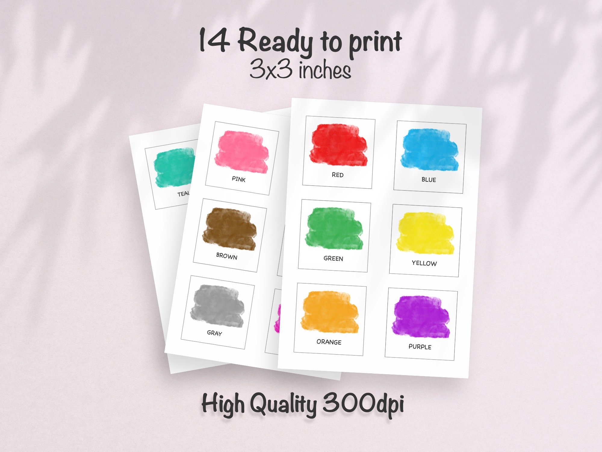 28 Color Learning Cards for Children • Educational Montessori ...