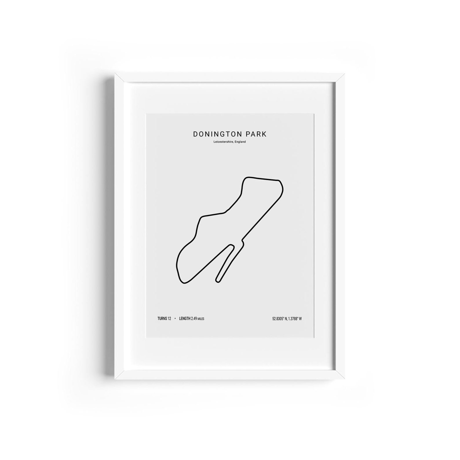 Printable Race Track Donington Park Poster - Art Print for Home Decor ...