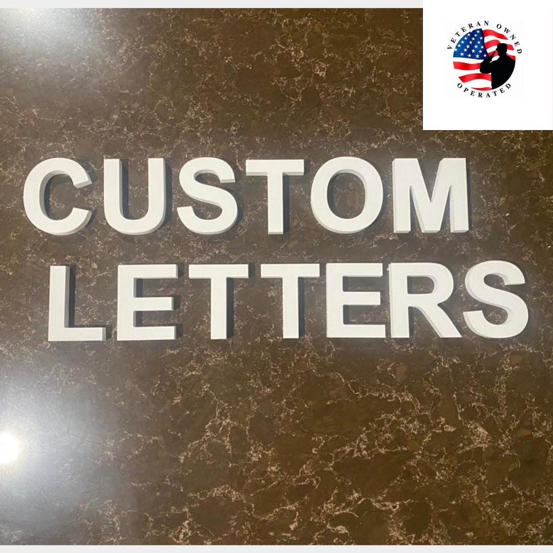 Custom PVC Letters, All Weather, Choose Your Font & Color - Pricing is ...