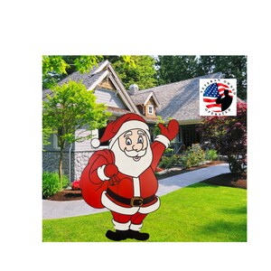 Santa Yard Sign Weatherproof Santa Claus 3ft Tall All Weather Holiday ...