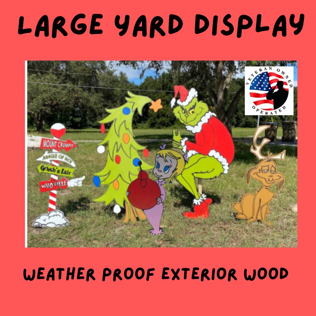 Large Size 5 Ft Tall Grinch 5 Piece Weatherproof Grinch - Etsy