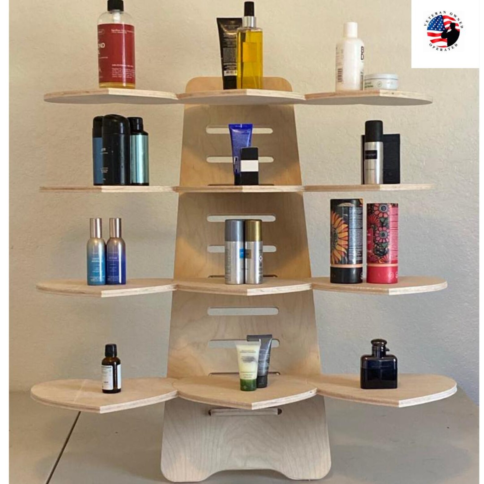 Portable Countertop Retail Vendor Display With 4 Heart-shaped Shelves ...