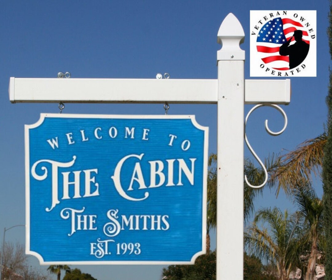 Personalized 100% PVC Carved Cabin Sign | House Address Sign | Carved ...