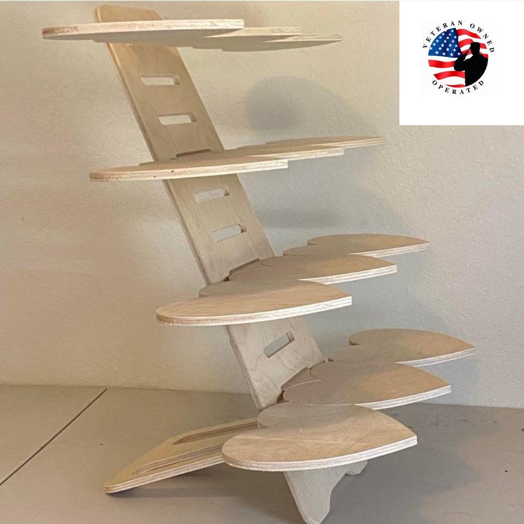 Portable Countertop Retail Vendor Display With 4 Heart-shaped Shelves ...