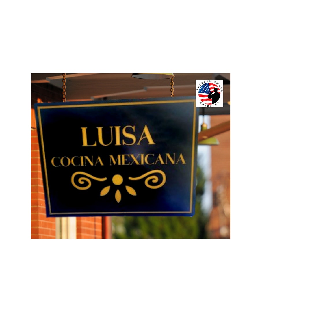 Custom Carved PVC Restaurant Sign | Large Double Sided Outdoor Sign ...