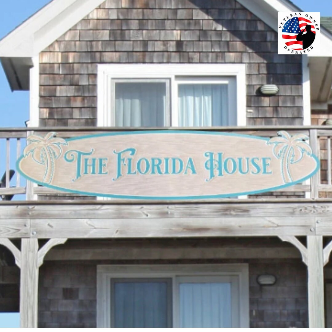 Personalized 100% PVC 47" Outdoor House Sign Vacation Home Sign ...
