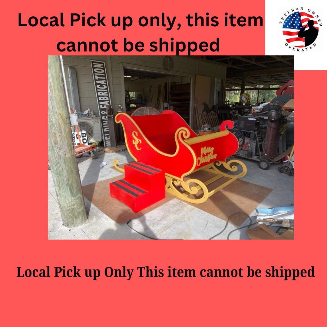 Full Size Santa Sleigh Perfect for Photo Opp Almost 8 Ft X 4 Ft LOCAL ...