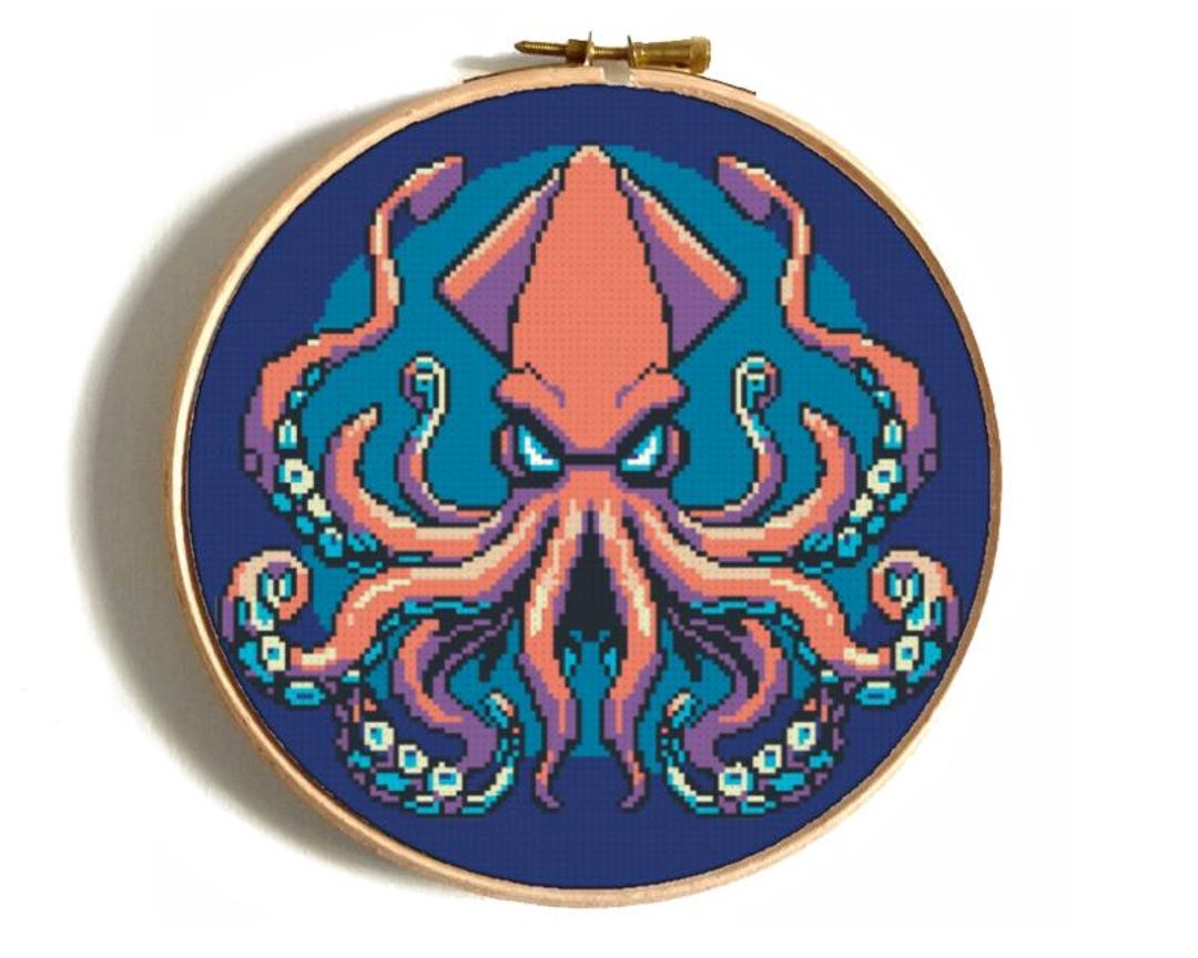 Octopus Cross Stitch Pattern PDF - Digital Download – Modern Octopus ...