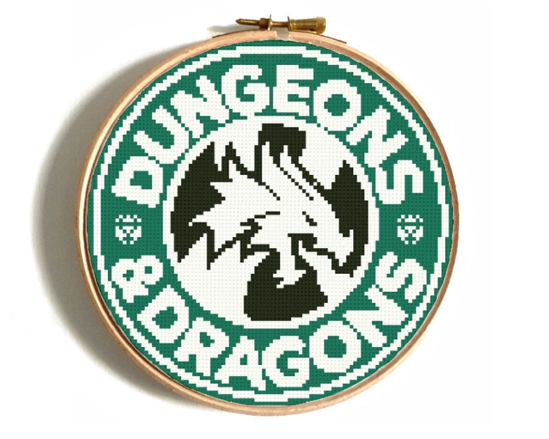 Cross Stitch Pattern PDF4 - Digital Download – D20 Dnd Game Dungeons ...