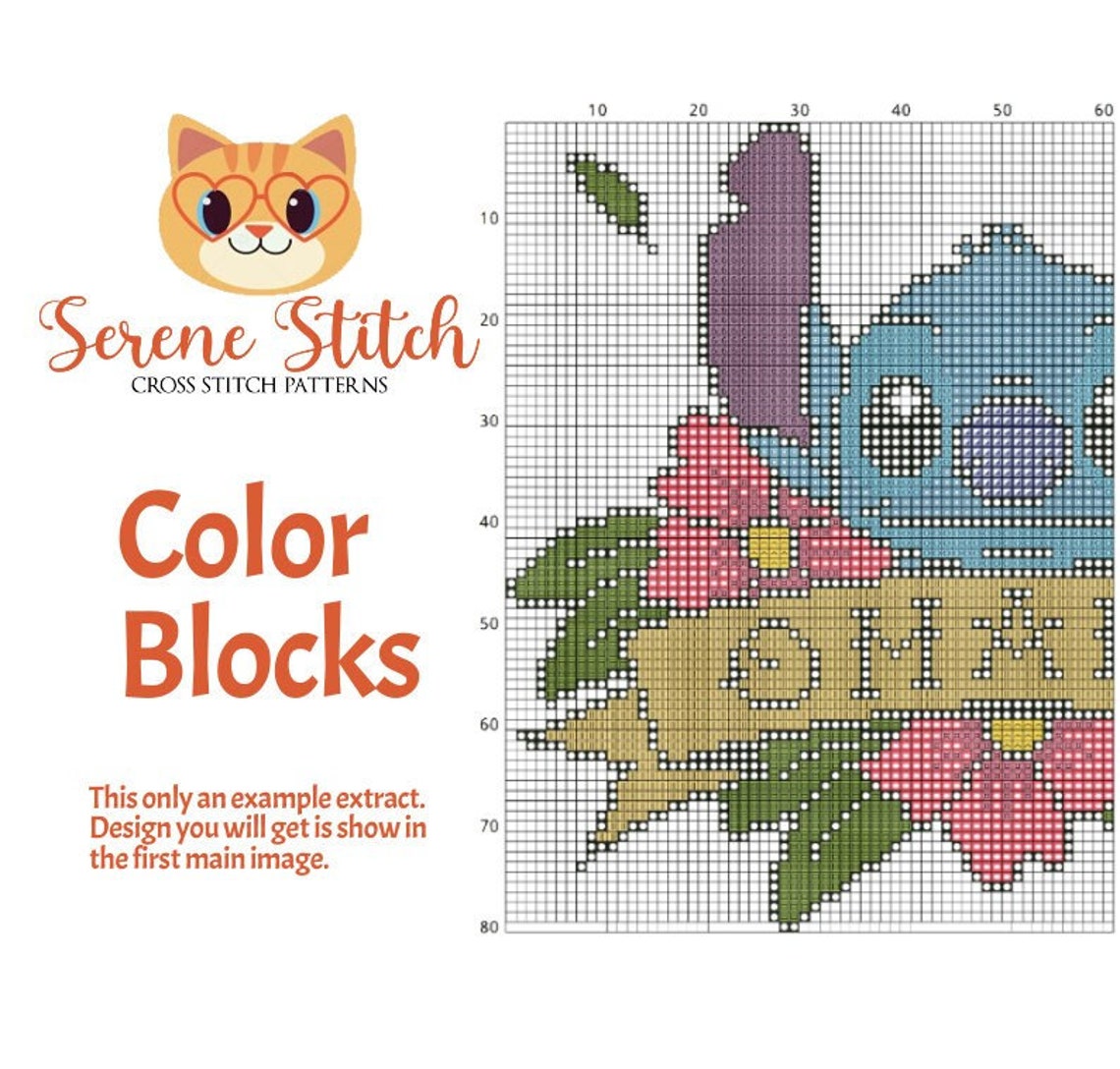 Star Character Cross Stitch Pattern, Star Heroes Fan Art Floral Cross ...