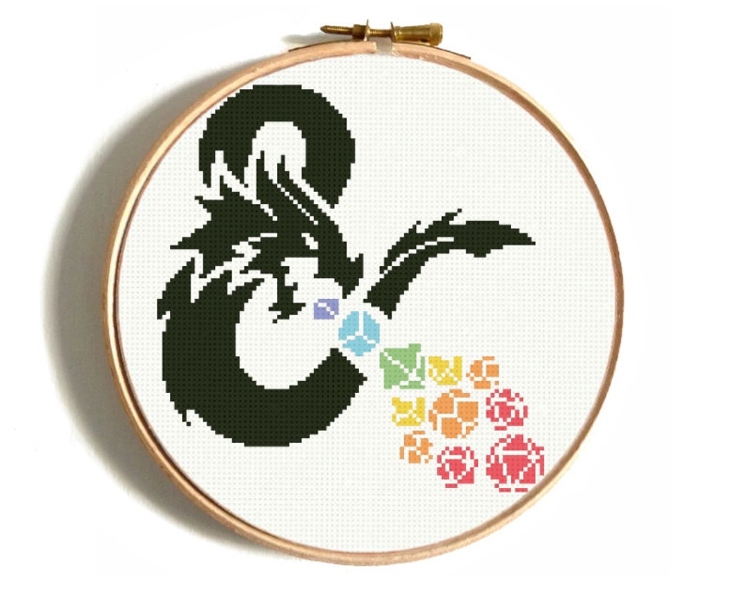 Cross Stitch Pattern PDF3 - Digital Download – D20 Dnd Game Dungeons ...
