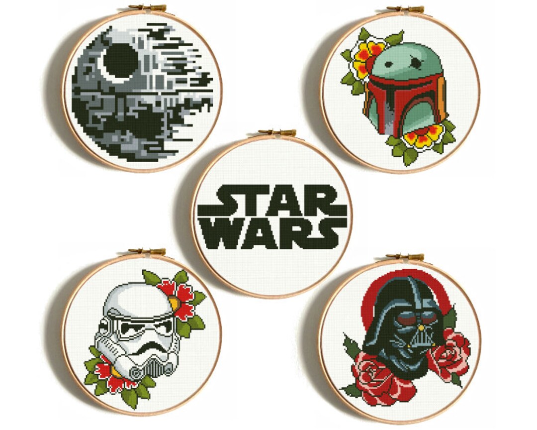 SET 5 Star Character Cross Stitch Pattern Bundle, Star Heroes Fan Art ...