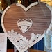 Oak & Walnut- Wedding Heart Shaped Alternative Guestbook Drop Box - up ...