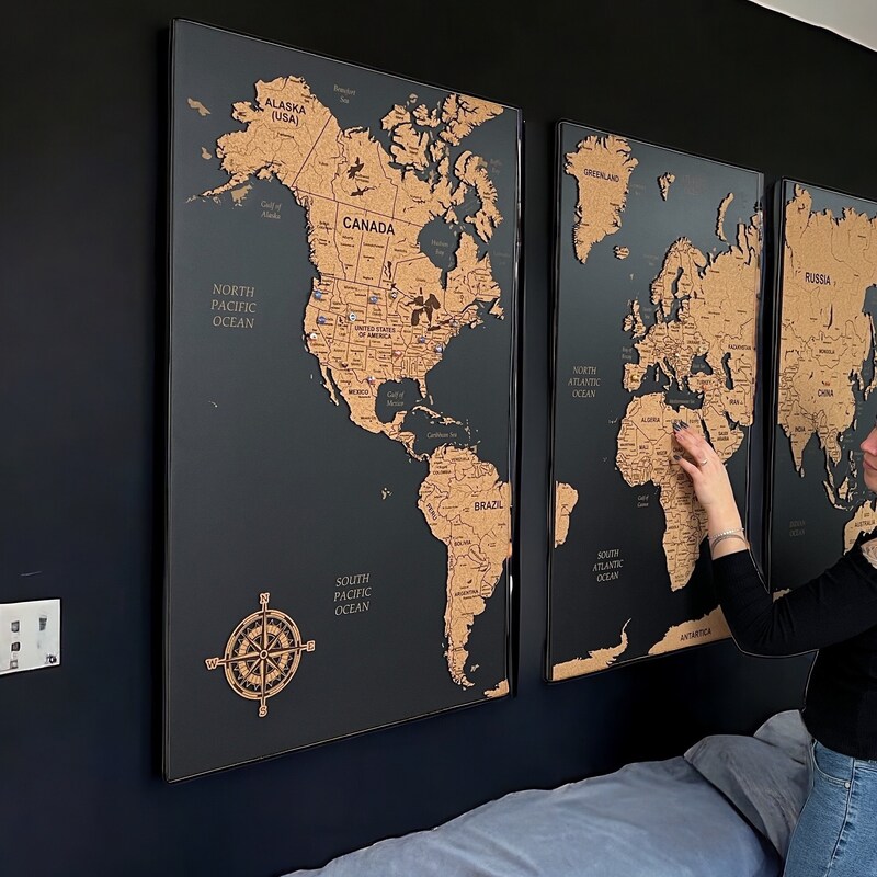 Cork World Map - Etsy