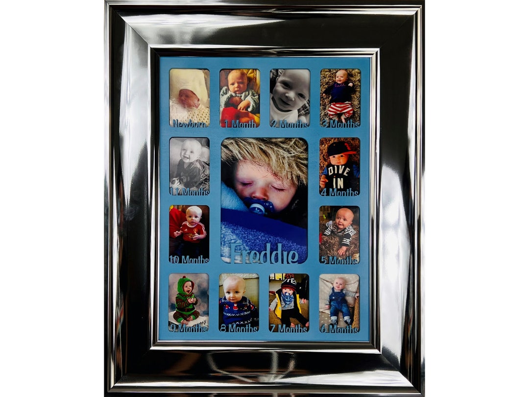Newborn Baby 1st Year Personalised Photo Frame 1-12 Months - Etsy UK